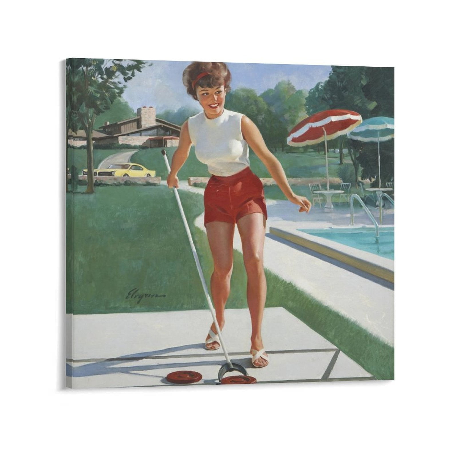 Gil Elvgren Vintage Girl Illustration Print Painting (52) Posters Wall ...