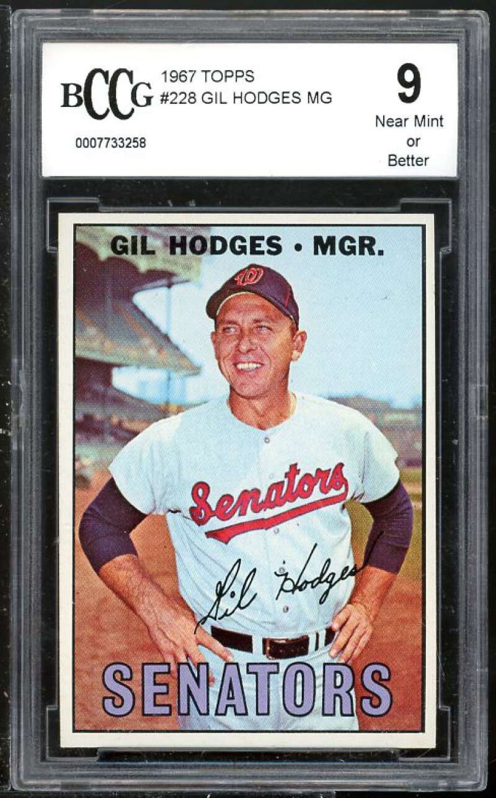 Gil Hodges Card 1967 Topps #228 BGS BCCG 9 (Read Description) - Walmart.com