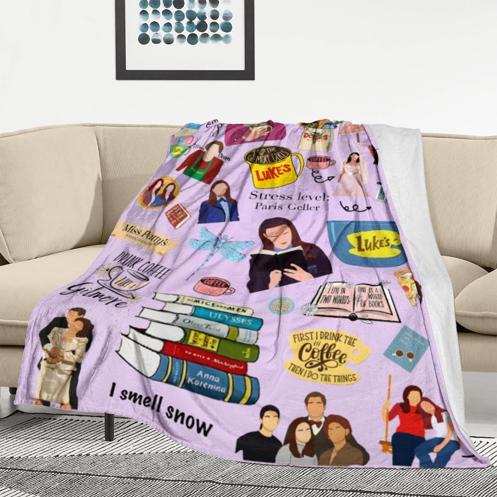 Gil-More Blanket Girls Flannel Soft Plush Fan Gift Lightweight for Sofa ...