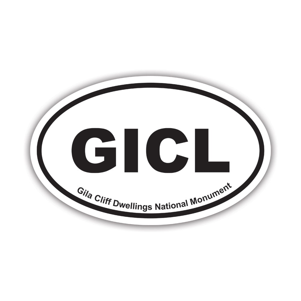 Gila Cliff Dwellings National Monument GICL Oval Sticker Decal - Self ...