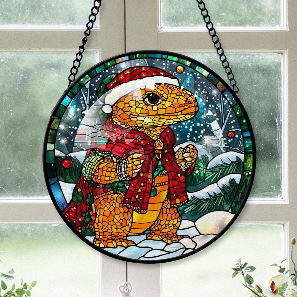 Gila Monster Ornament Christmas 2025, Gila Monster Stained Glass Window ...