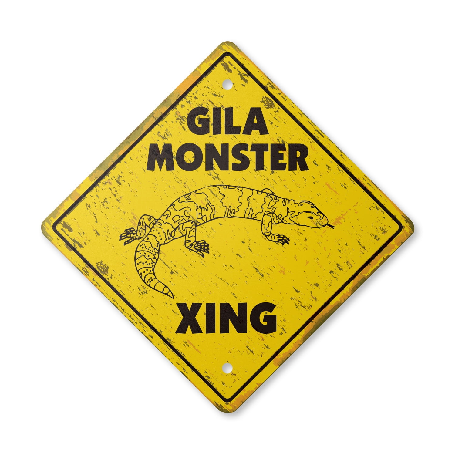 Gila Monster Vintage Crossing Sign Zone Xing | Indoor/Outdoor Plastic ...