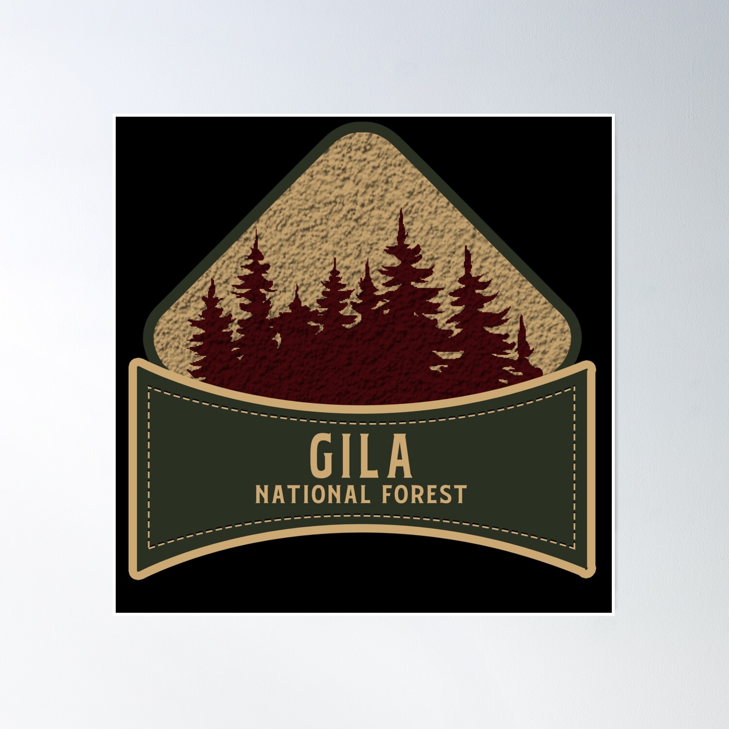 Gila National Forest Poster Wall Art, Modern Wall Decor, 16x16 UNFRAMED ...