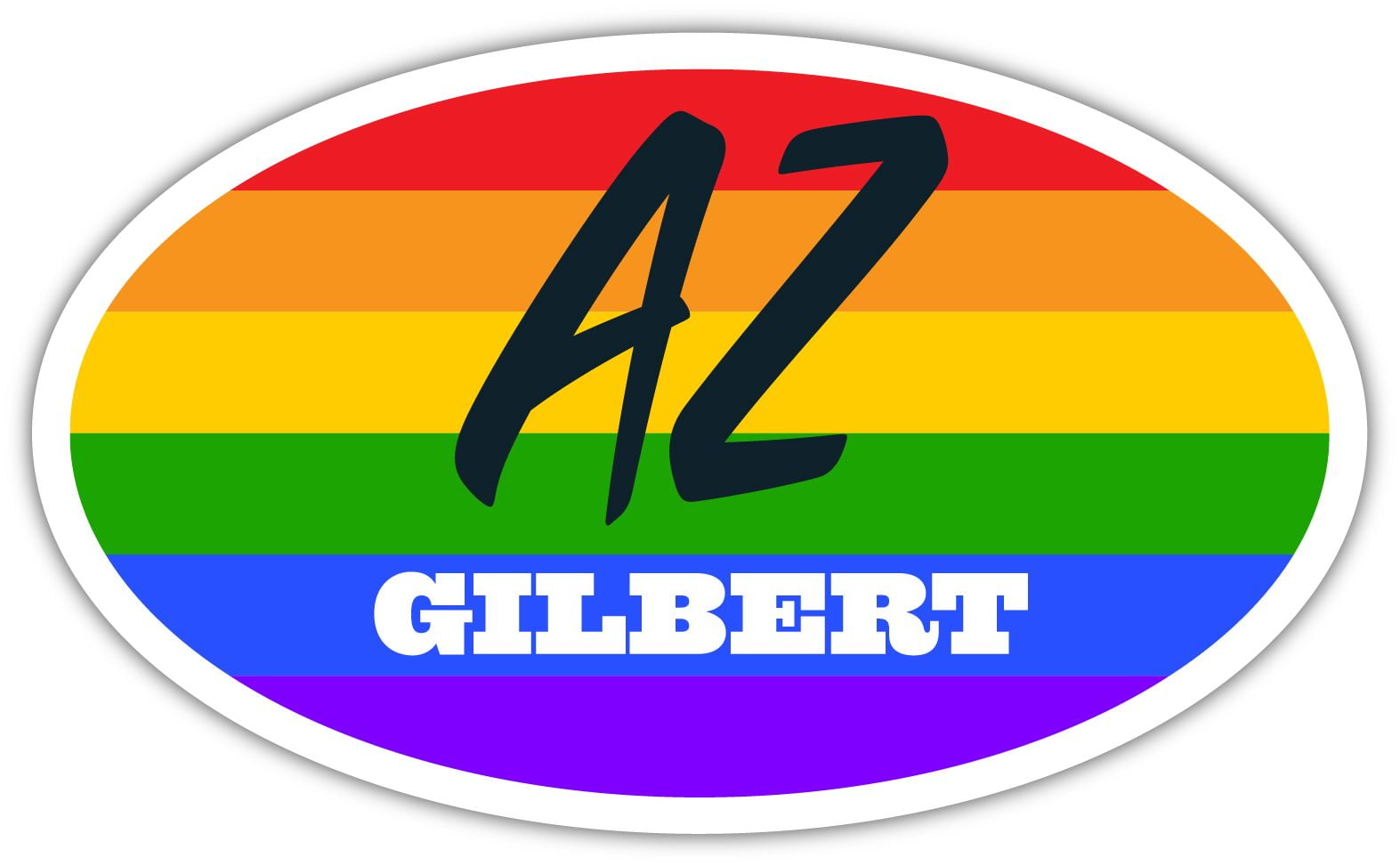 Gilbert AZ Arizona Maricopa County Rainbow Pride Flag 6 Stripes Pride ...