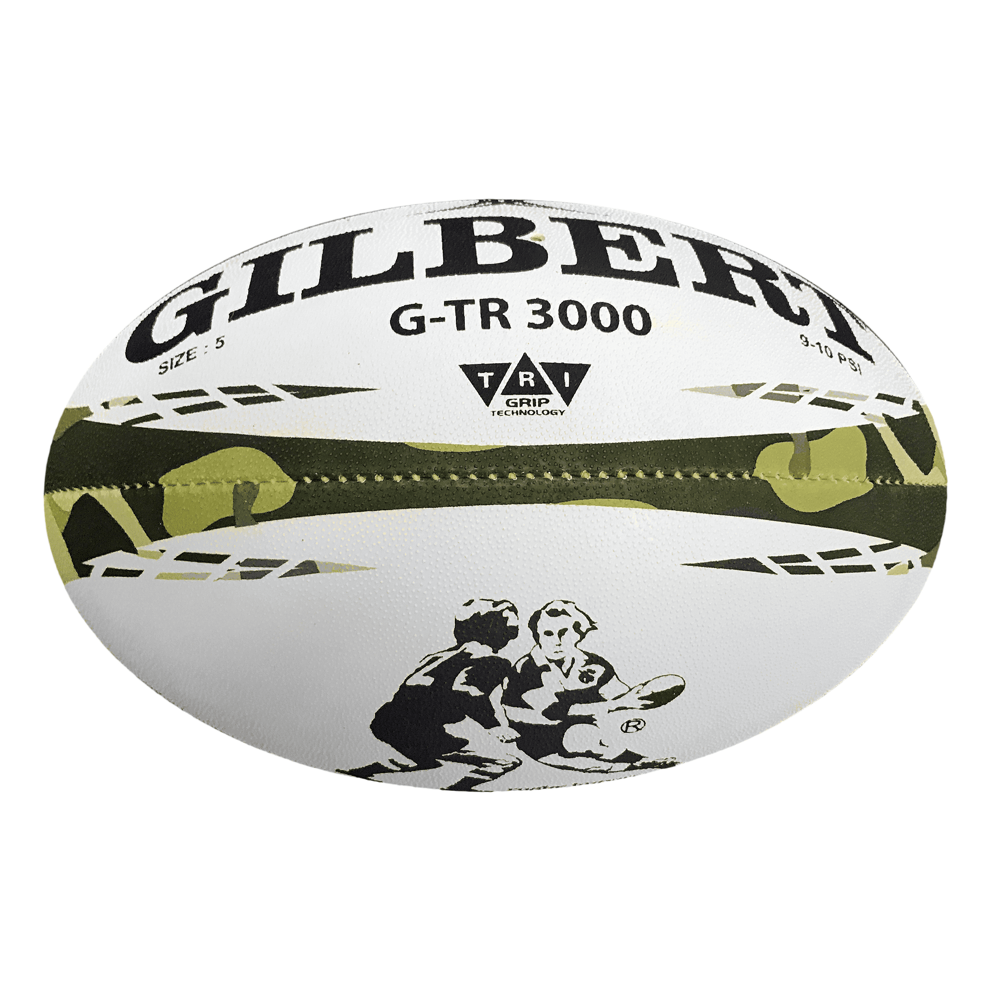 Gilbert G-TR3000 Camo Practice Rugby Ball with Grip for Training ...