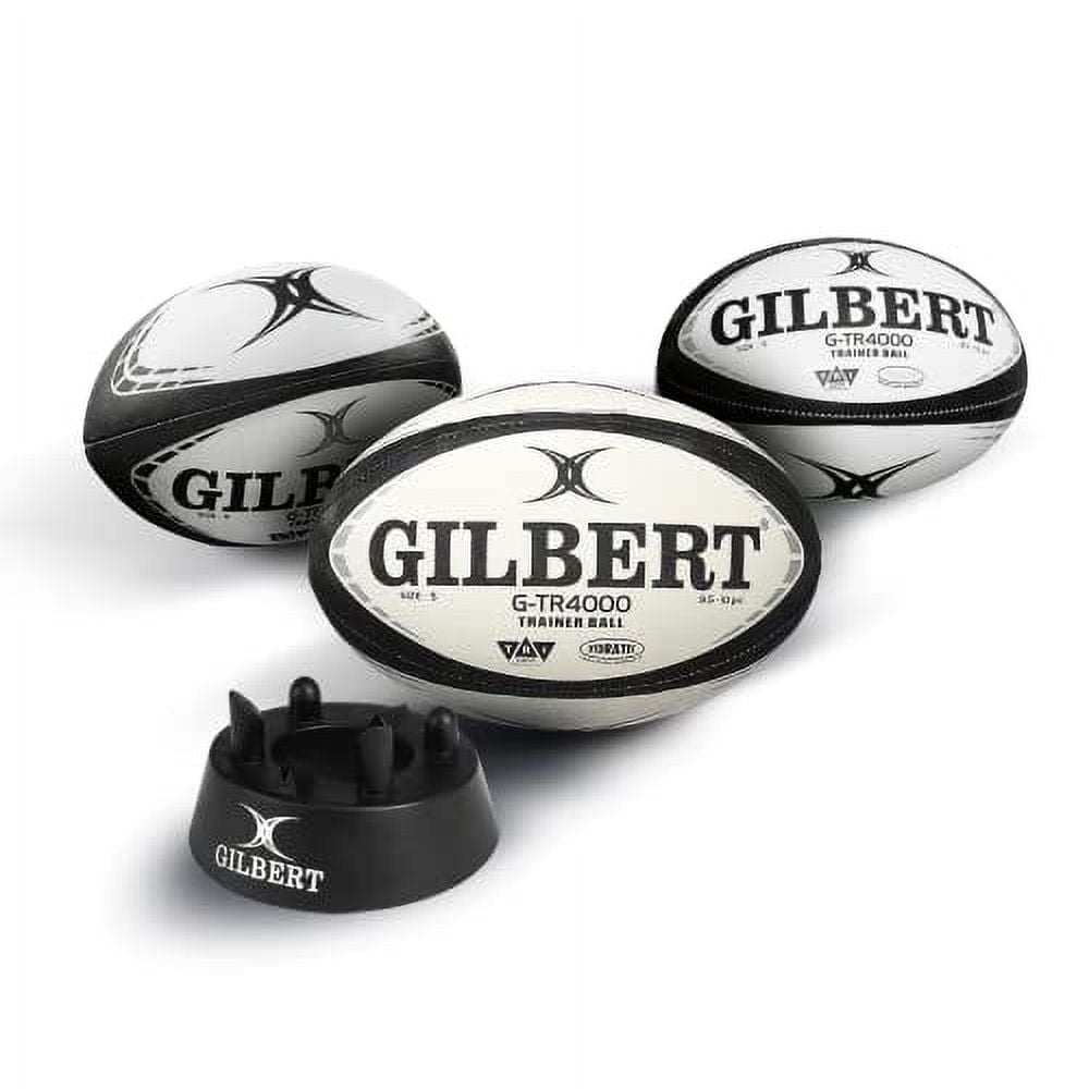 Gilbert G-TR4000 Black Rugby Training Ball Size 5 Set of 3 + Kicking ...