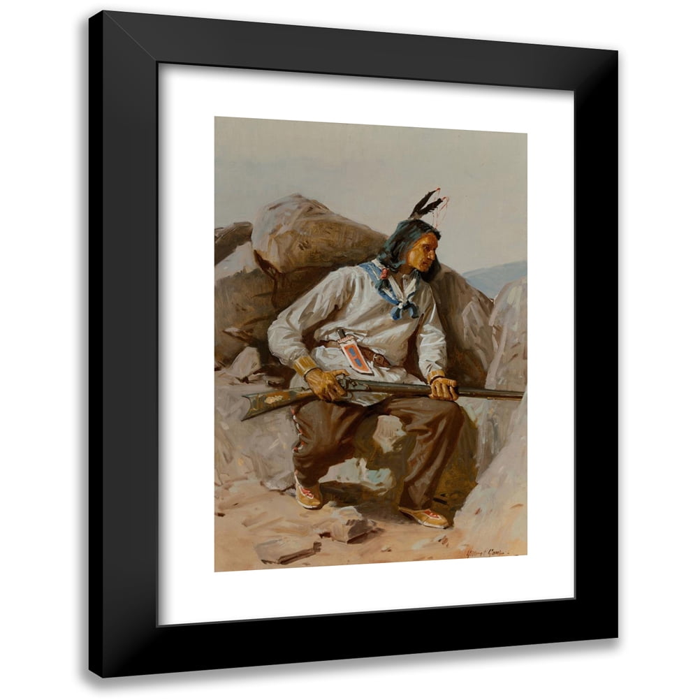 Gilbert Gaul 13x18 Black Modern Framed Museum Art Print Titled - Indian ...