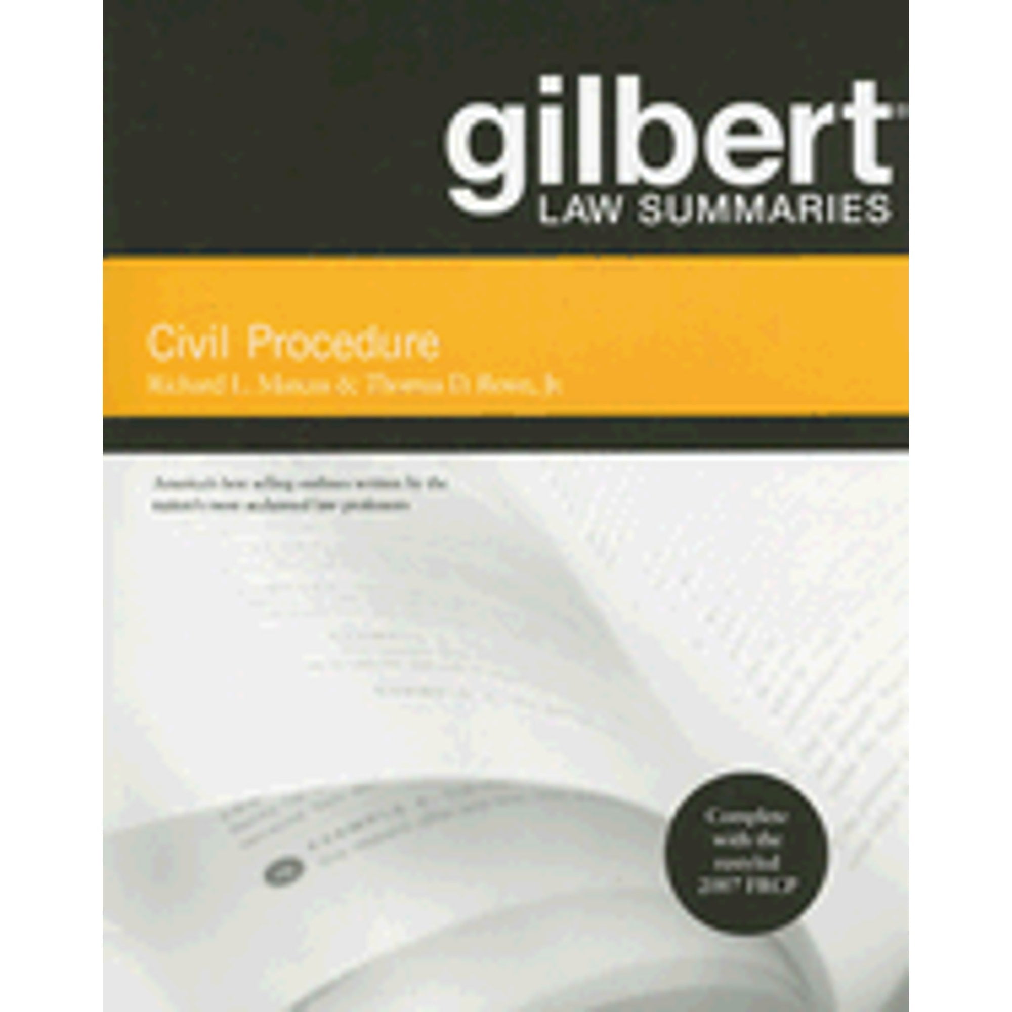 Pre-Owned Gilbert Law Summaries on Civil Procedure (Paperback ...