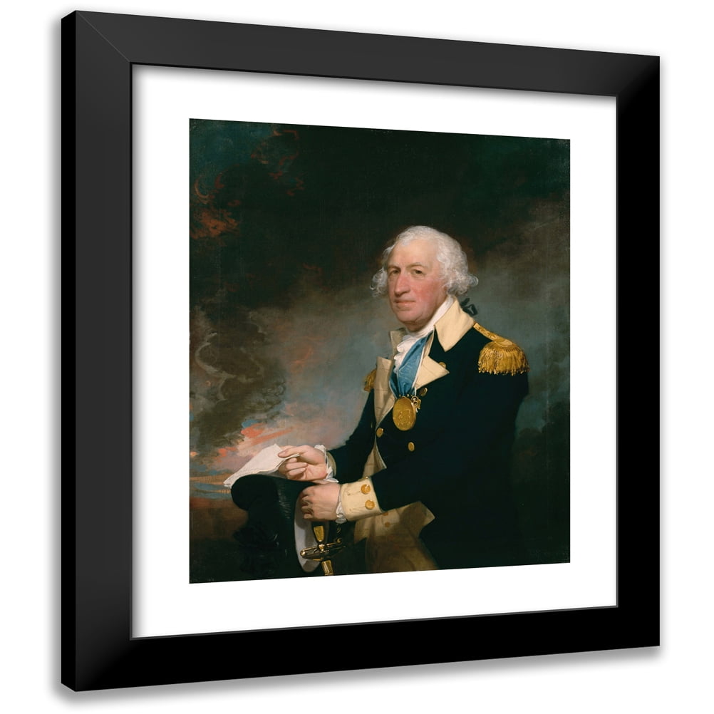 Gilbert Stuart 12x14 Black Modern Framed Museum Art Print Titled ...
