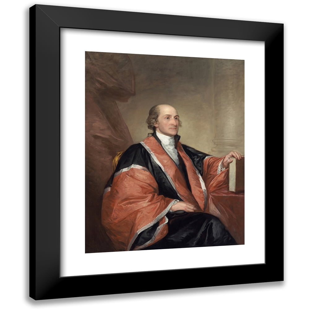 Gilbert Stuart 12x14 Black Modern Framed Museum Art Print Titled - John ...