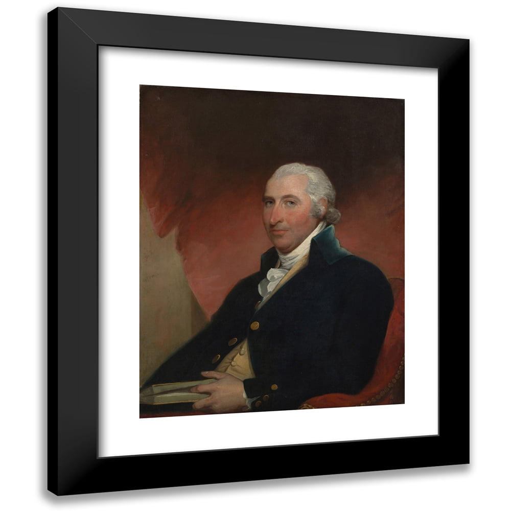Gilbert Stuart 12x14 Black Modern Framed Museum Art Print Titled - John ...