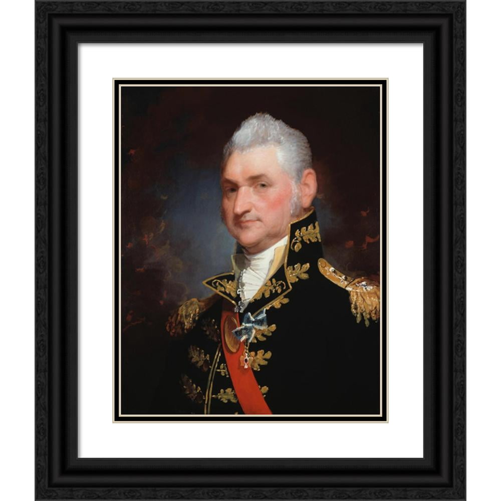 Gilbert Stuart 12x14 Black Ornate Wood Framed Double Matted Museum Art ...