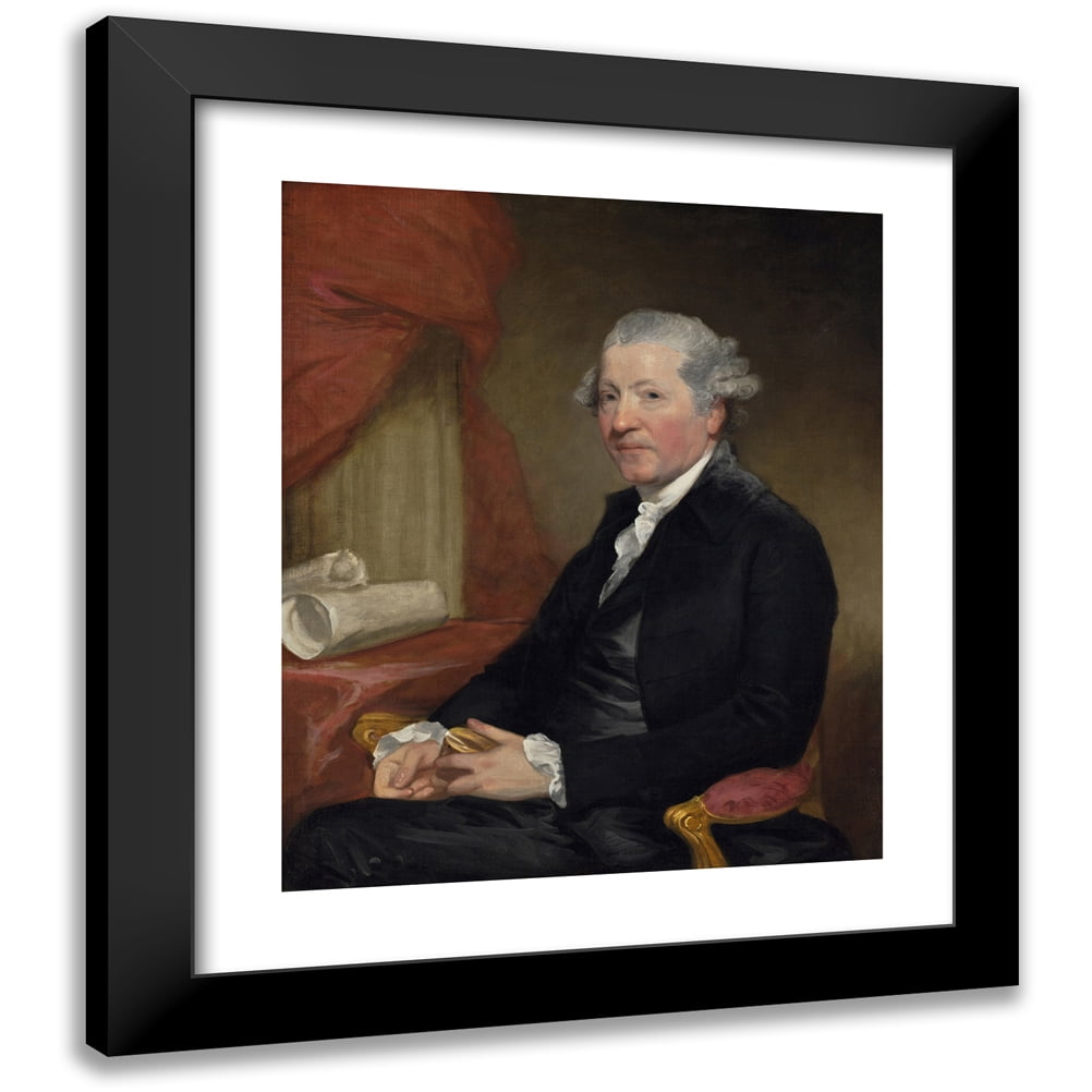 Gilbert Stuart 20x23 Black Modern Framed Museum Art Print Titled - Sir ...