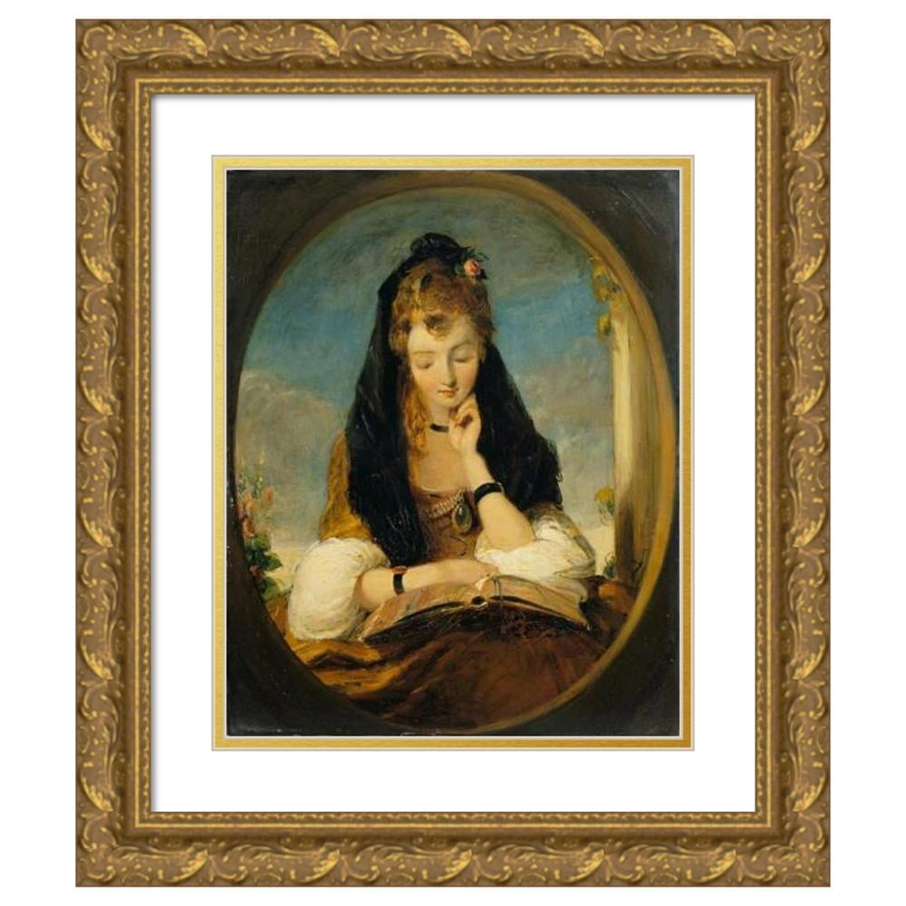 Gilbert Stuart Newton 15x18 Gold Ornate Wood Frame and Double Matted Museum Art Print Titled ...