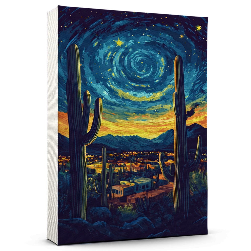 Gilbert Travel Canvas Prints, Arizona Starry Night Travel decor ...