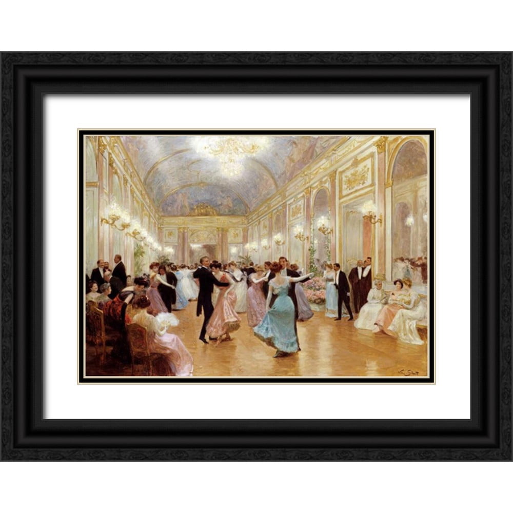Gilbert, Victor 18x14 Black Ornate Wood Framed with Double Matting ...