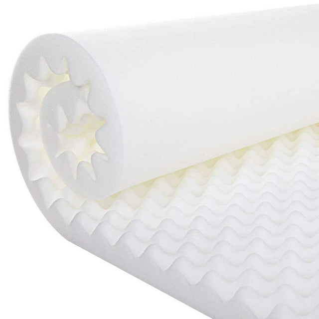 Gilbin Egg Shell Bed Pad | 1.5-inch Convoluted Foam Mattress Topper ...