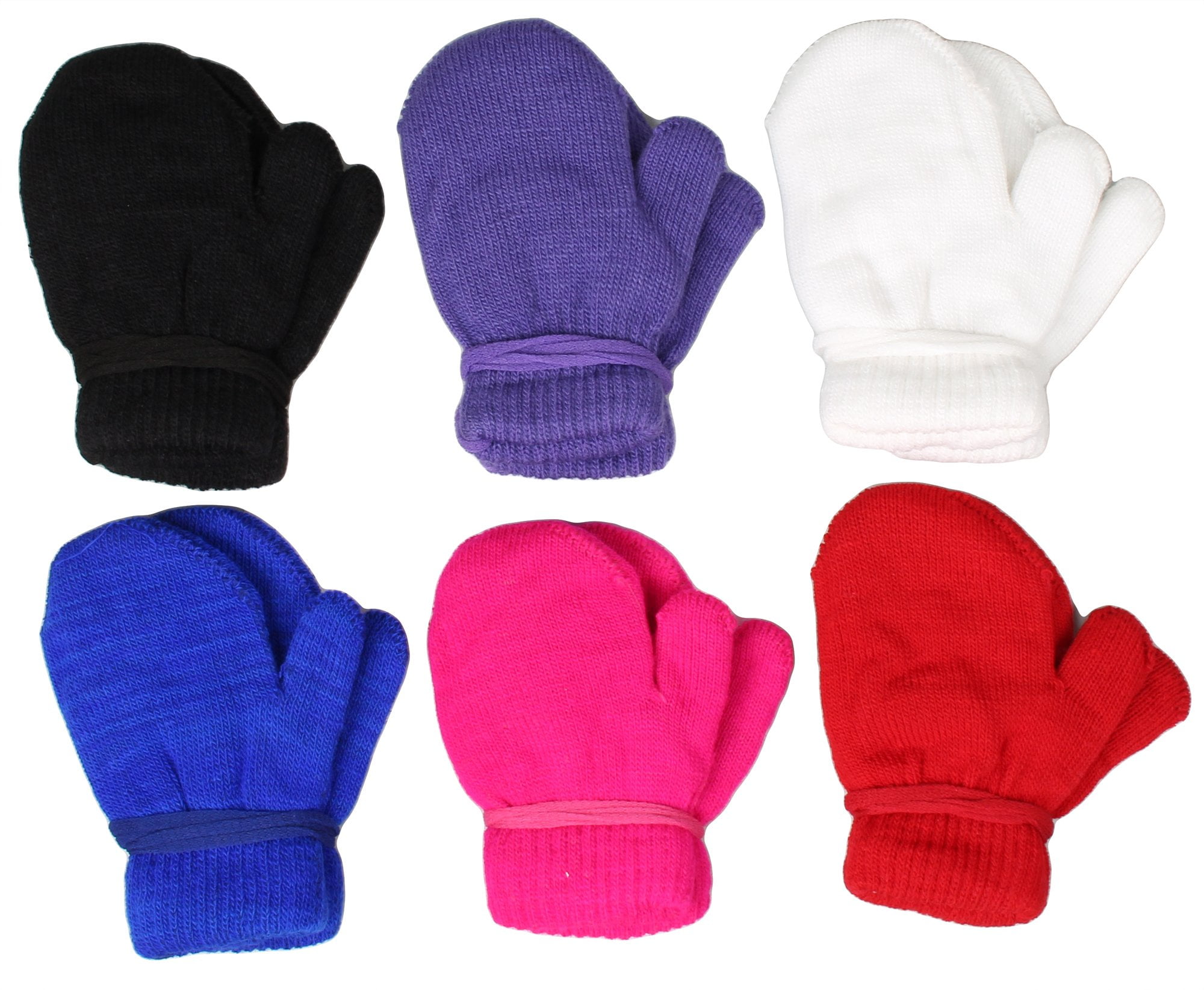 Gilbin Toddler Magic Acrylic Insulated Mittens 6 - Pack, Multi color ...