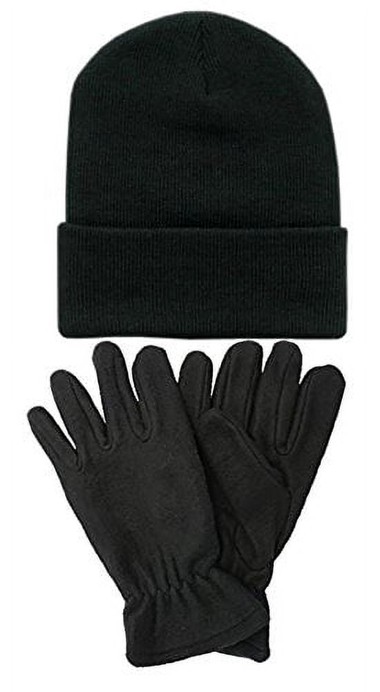 Gilbin Winter Beanie Hat & Glove Set for Men and Women, for Cold ...