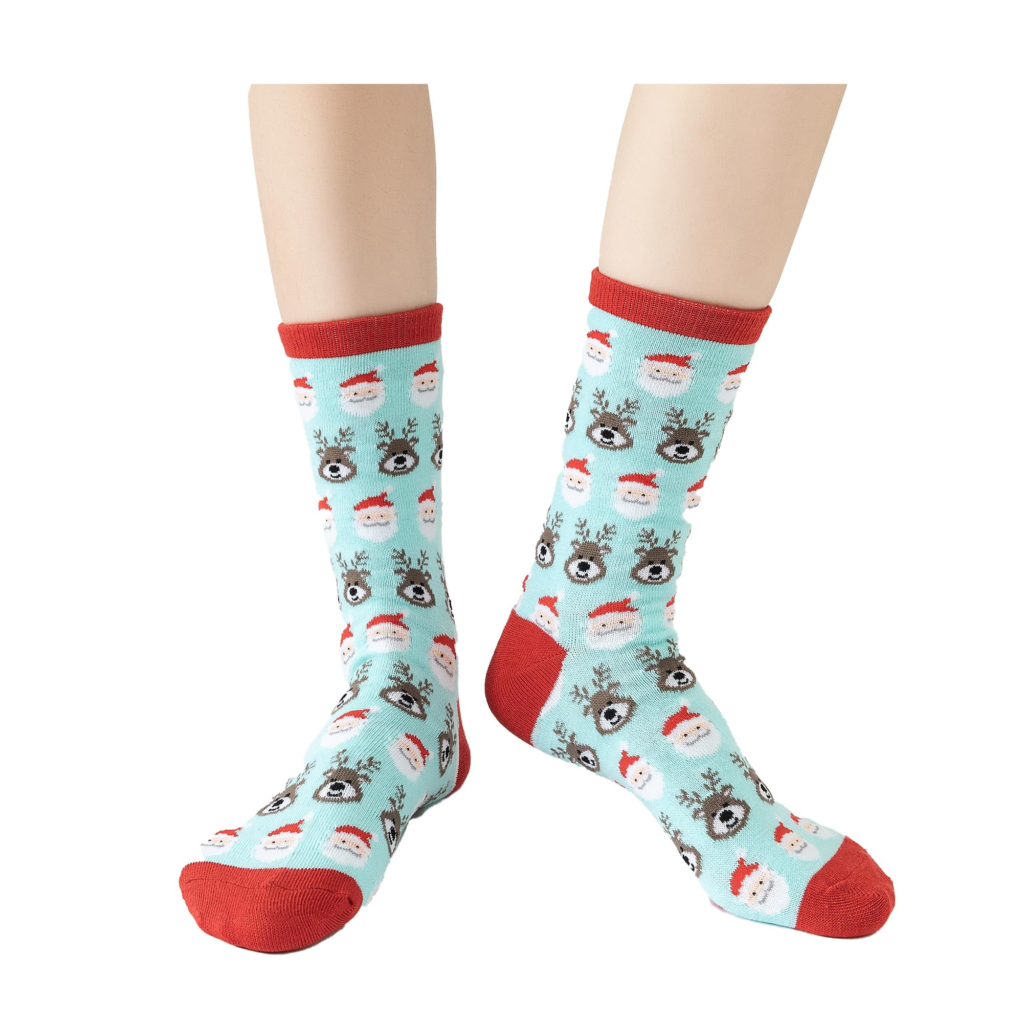 Gilbin Women Holiday Christmas Socks Crew Socks Xmas Holiday Cozy Socks ...