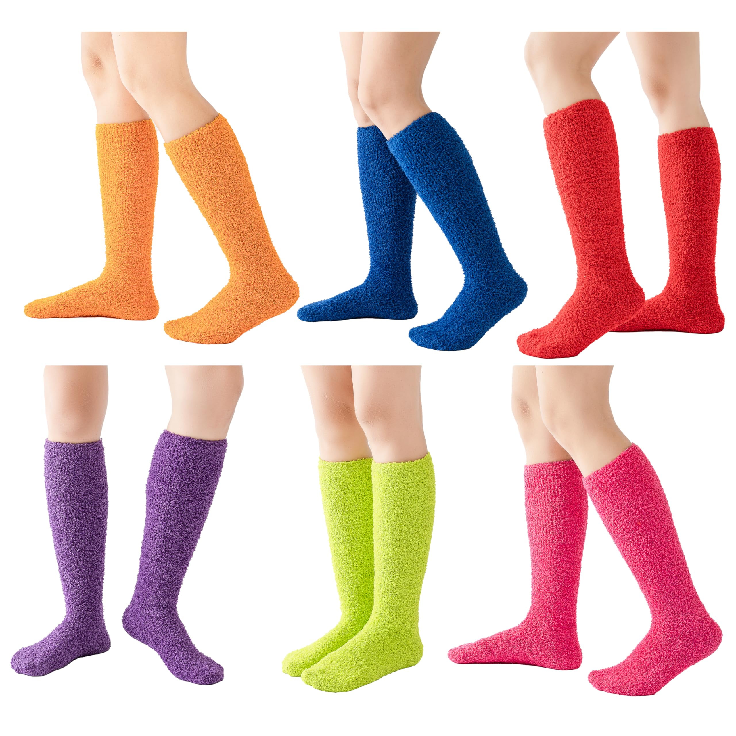 Gilbin Women Thick Comfortable Soft Fuzzy Socks Cozy Calf High Winter ...