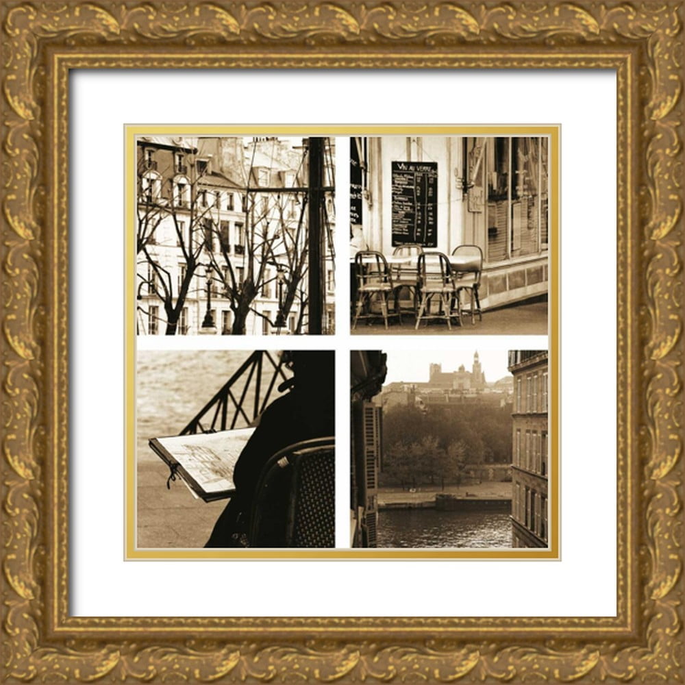 Gilboa, Marina Drasnin 15x15 Gold Ornate Wood Framed with Double ...