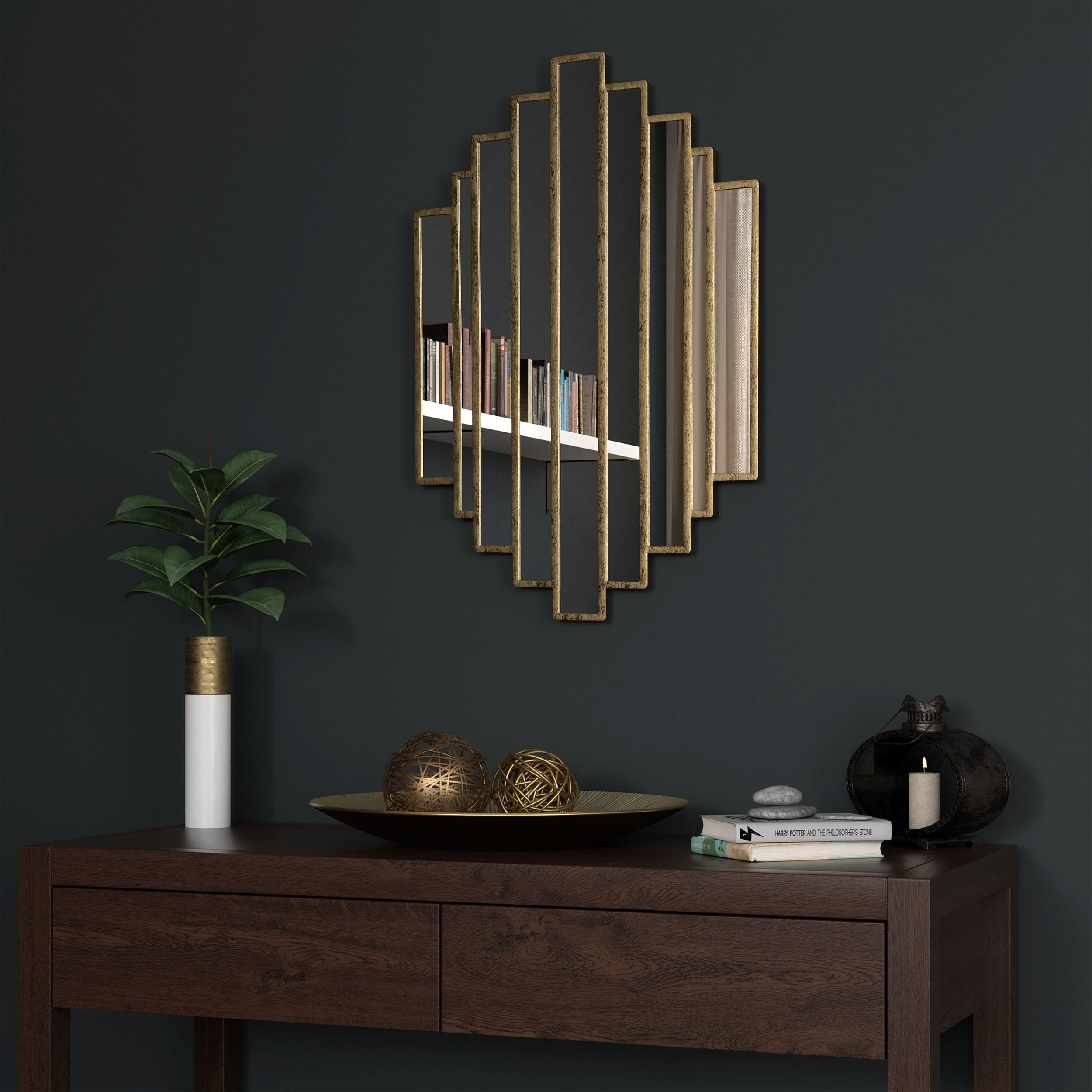 Gild Design House Briggs Gold Metal Mirror - 21 x 32 - Walmart.com