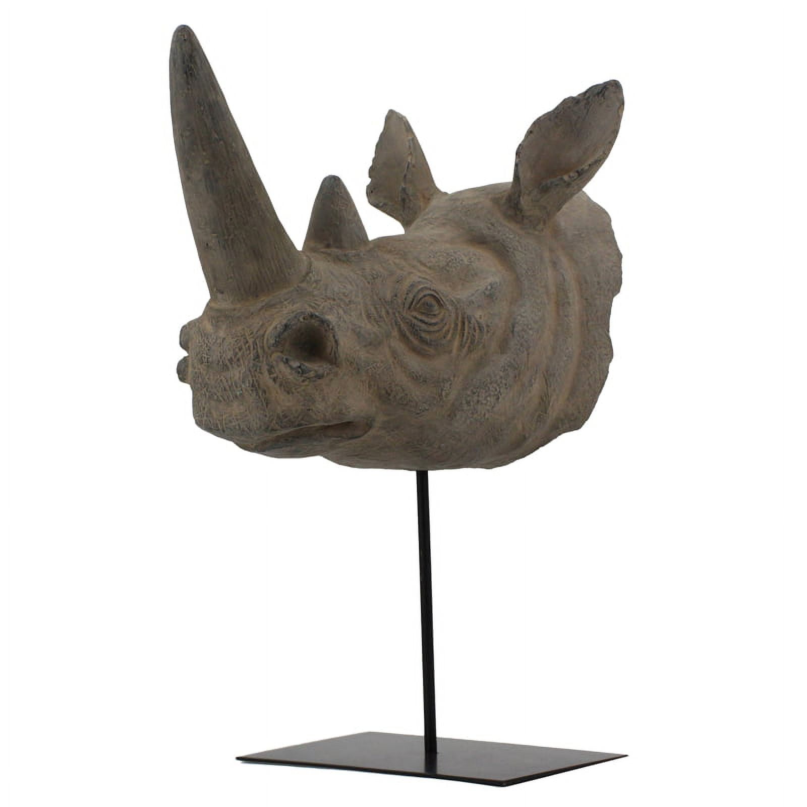 Gild Design House Roho Eclectic Resin/Metal Rhinoceros Head Sculpture ...