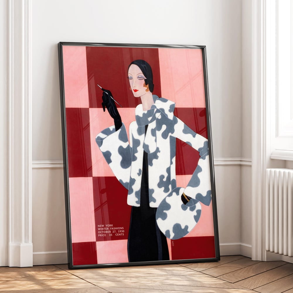 Gild Leaf Art Deco Fashion Poster | Vintage 1930S Magazine Cover Wall ...