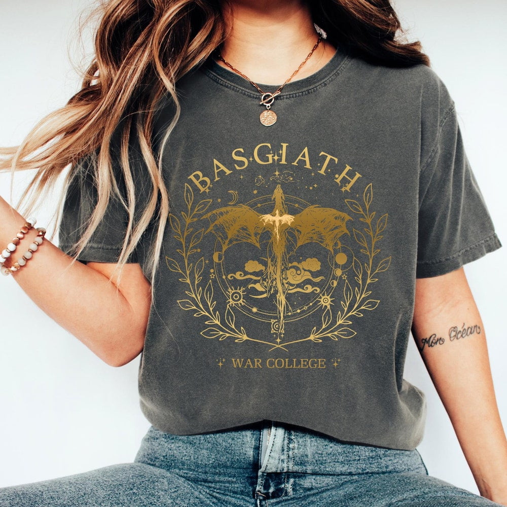 Gild Leaf Basgiath War College Shirt, , Dragon Rider Tee, Basgiath War ...