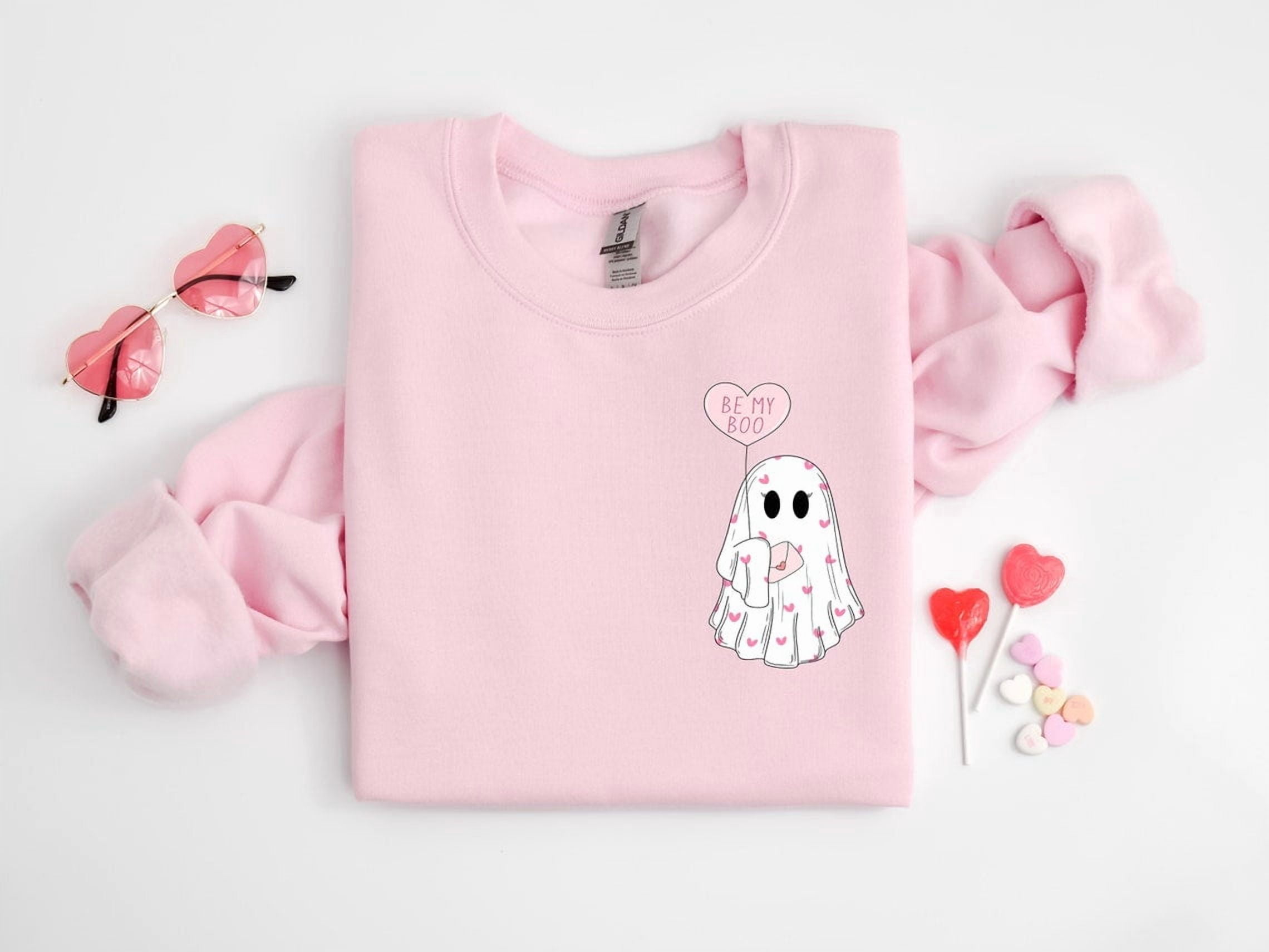 Gild Leaf Be My Boo Ghost V-Day Sweatshirt - Walmart.com