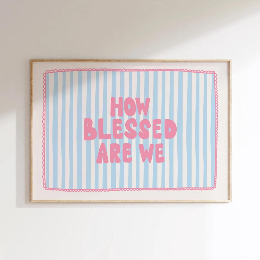 Gild Leaf How Blessed Are We Horizontal Christian Wall Art Coastal ...