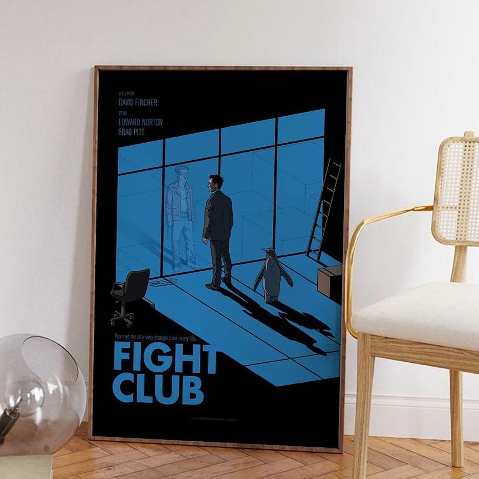 Gild Leaf Fight Club Movie Poster, Abstract Underground Fight Poster ...