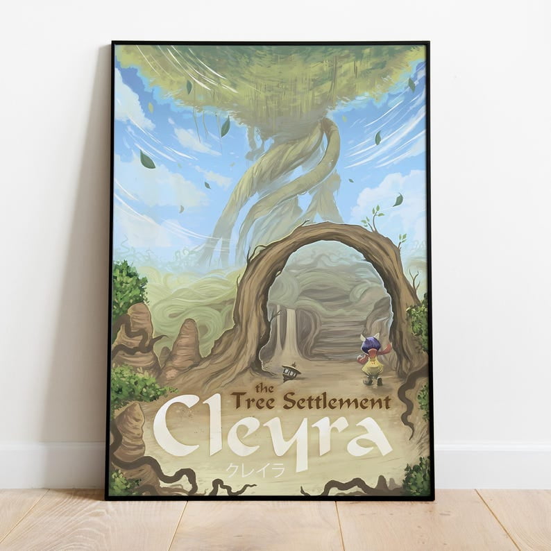 Gild Leaf Final Fantasy Poster, Frameless Wall Art & Print, Ff14 Art, Rpg Game Poster Gift ...
