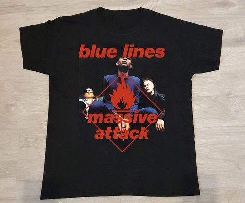 Gild Leaf Hot Trending Massive Attack Blue Lines Album Cover Graphic T ...