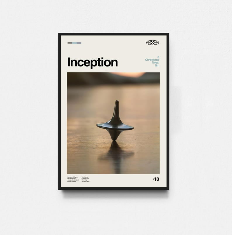 Gild Leaf Inception Retro Poster, Midcentury Art, Minimalist Art, Retro ...