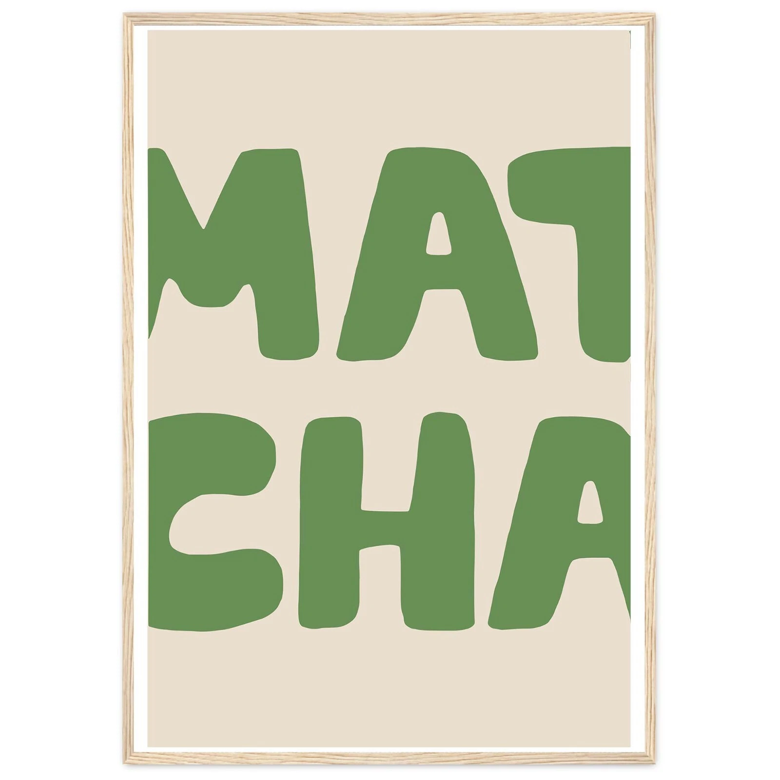 Gild Leaf Matcha Poster Matcha Art Print Cafe Poster Trendy Green Print ...