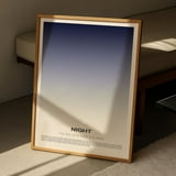 Gild Leaf Modern Night Gradient Poster – Deep Blue Minimalist Ombre ...