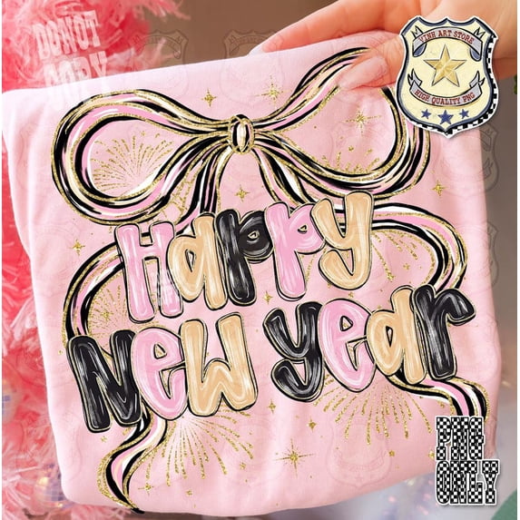 Gild Leaf New Year 2026 Coquette Pink Bow Sweatshirt - Walmart.com