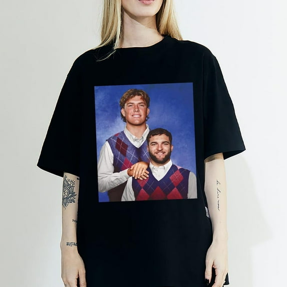 Gild Leaf New York Football Jaxson Dart And Cam Skattebo Step Brothers ...