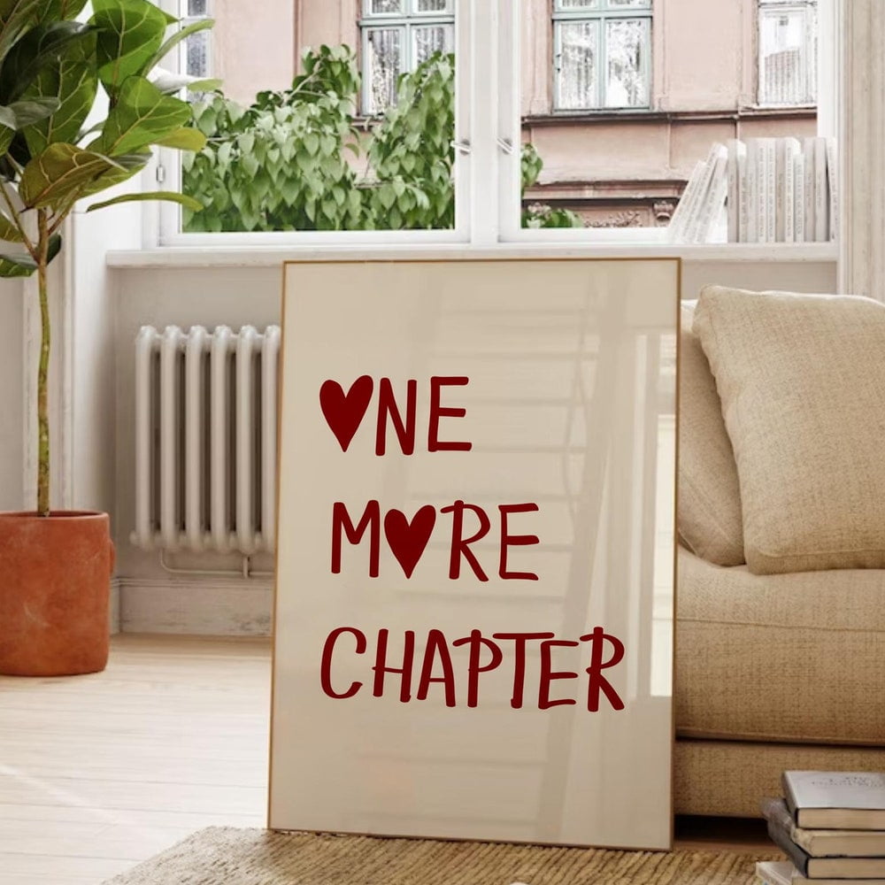 Gild Leaf One More Chapter Wall Print Bookish Poster Present Idea ...
