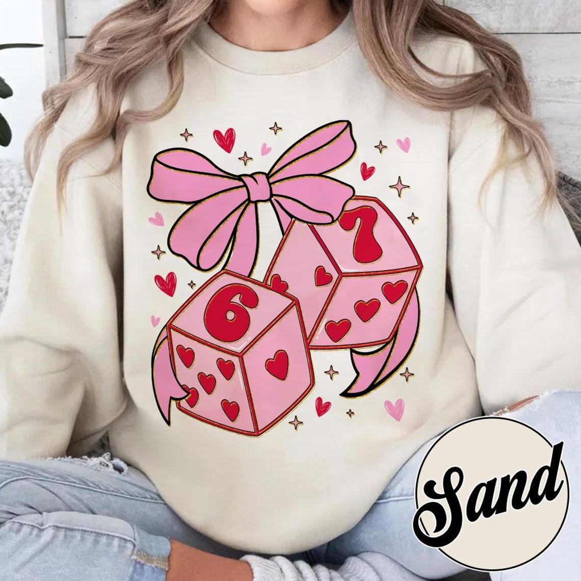 Gild Leaf Preppy Six Seven V-Day Dice Sweatshirt - Walmart.com