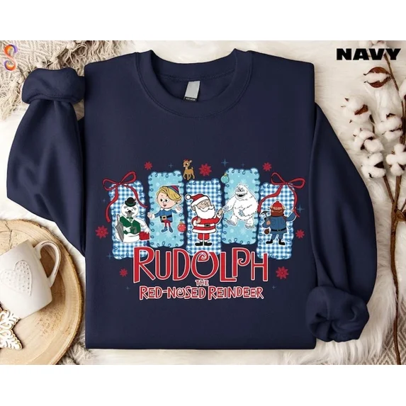 Gild Leaf Rudolph The Red Nosed Reindeer Shirt, Xmas Sweatshirt, Xmas ...