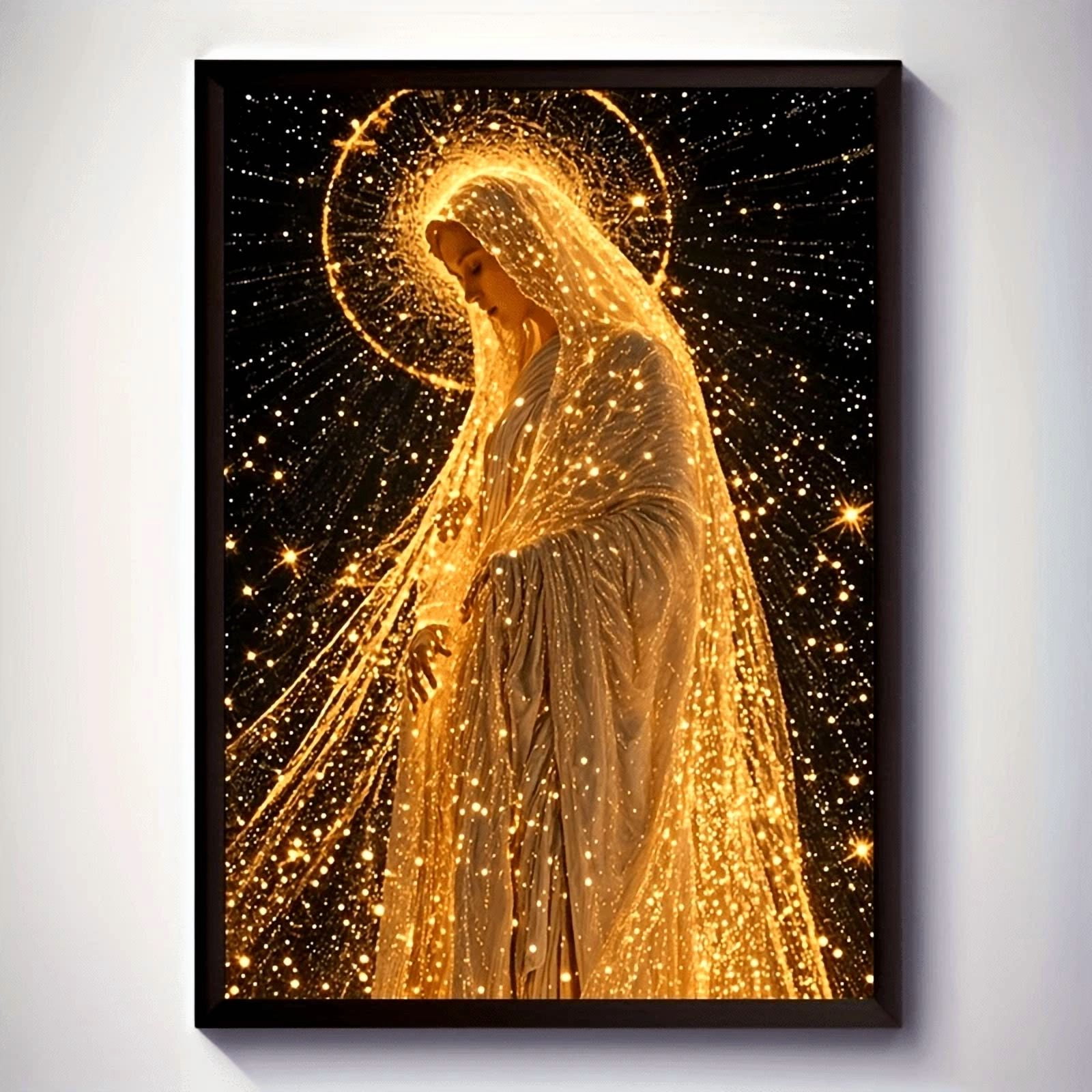 Gild Leaf Stunning Virgin Mary Poster, Christian God Poster Print ...
