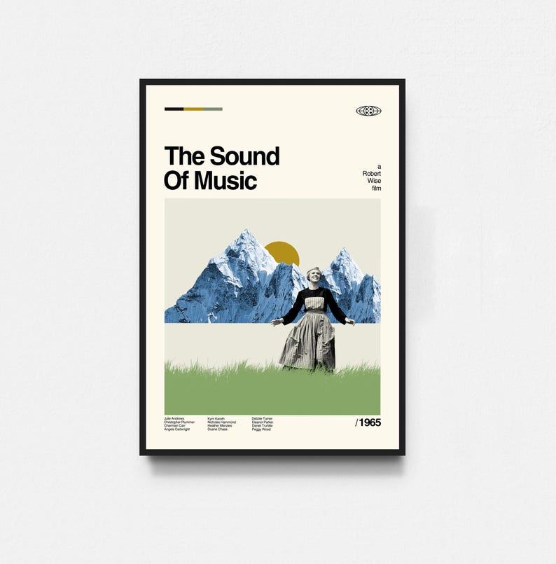 Gild Leaf The Sound Of Music Poster, Movie Poster, Midcentury Art ...