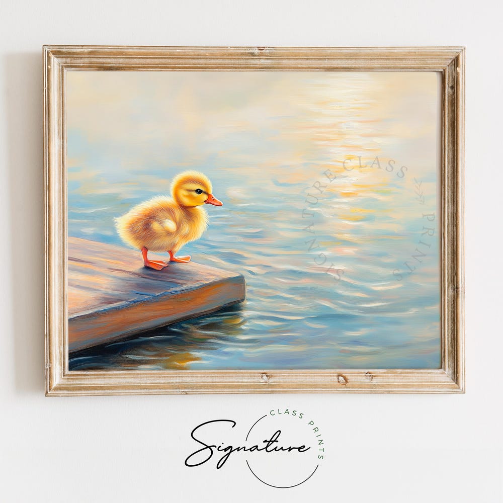 Gild Leaf Tiny Duckling Standing On Water’S Edge - Spring , Bunny ...