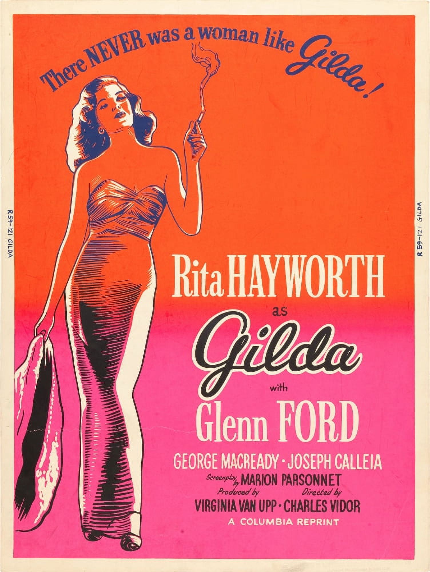 Gilda Rita Hayworth On Us Poster Art 1946 Movie Poster Masterprint (24 ...