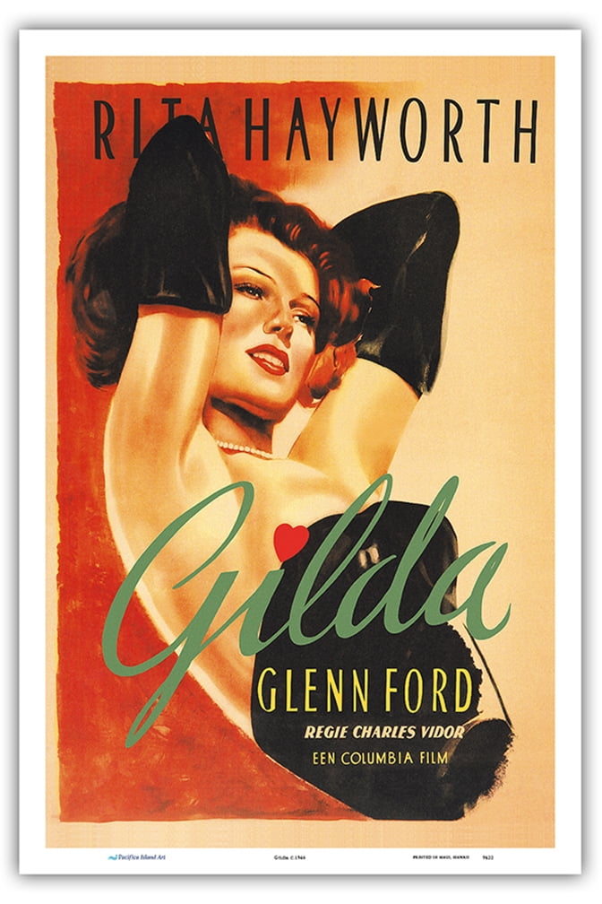 Gilda - Starring Rita Hayworth and Glenn Ford - Vintage Film Movie Poster c.1946 - Master Art ...