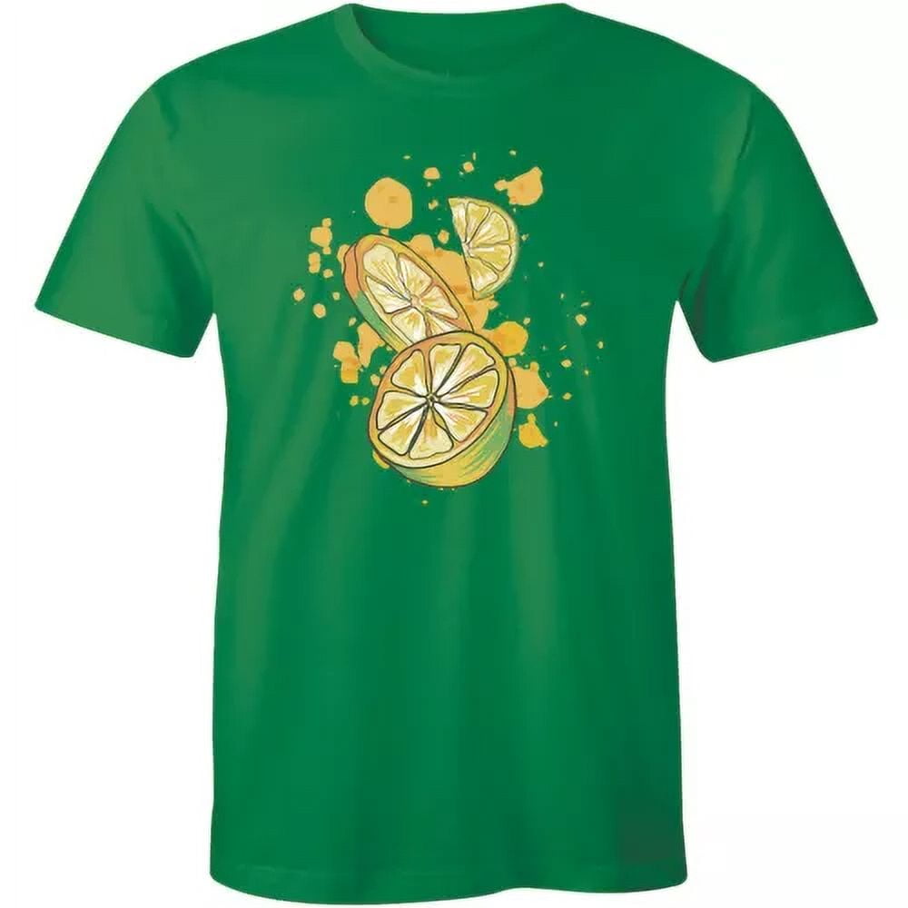Gildan 3D Lemon Calamansi Pieces Print Men's Crew Neck T-shirt Citrus ...