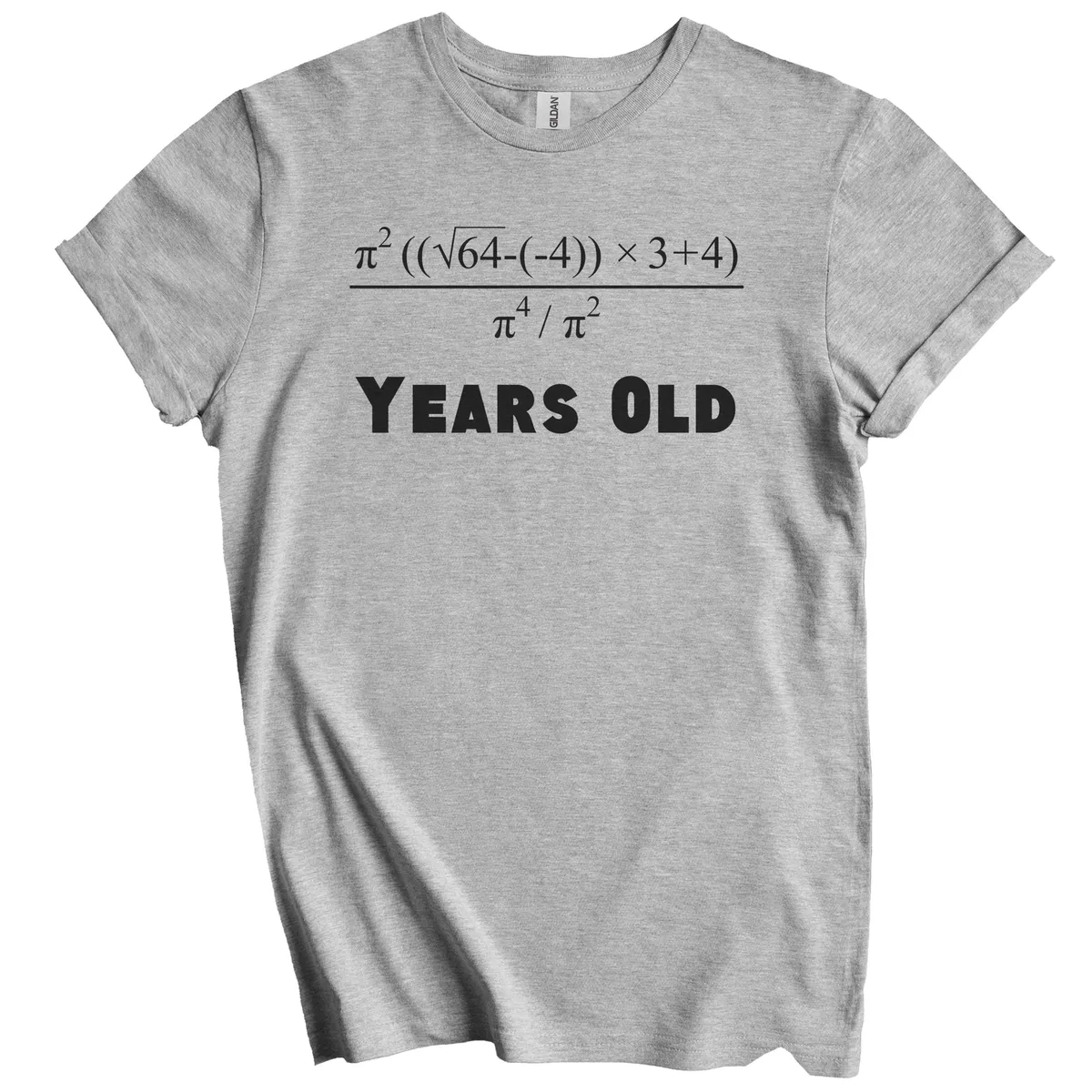 Gildan 40 Years Old Math Equation 40th Birthday Funny T-Shirt - 40th ...